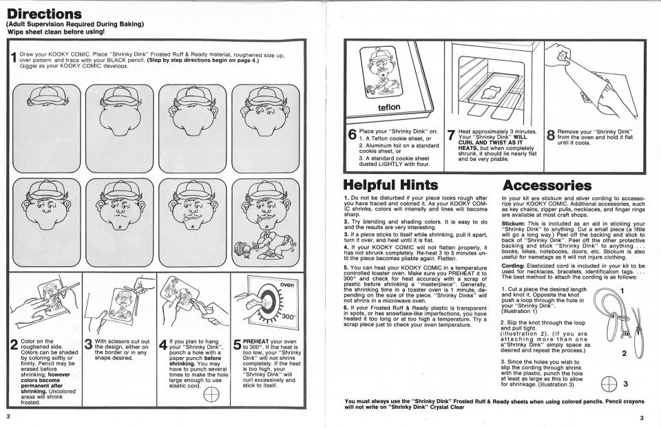 This Shrinky Dinks Kooky Comics set was one of my holy grails that I thought I would never get ...