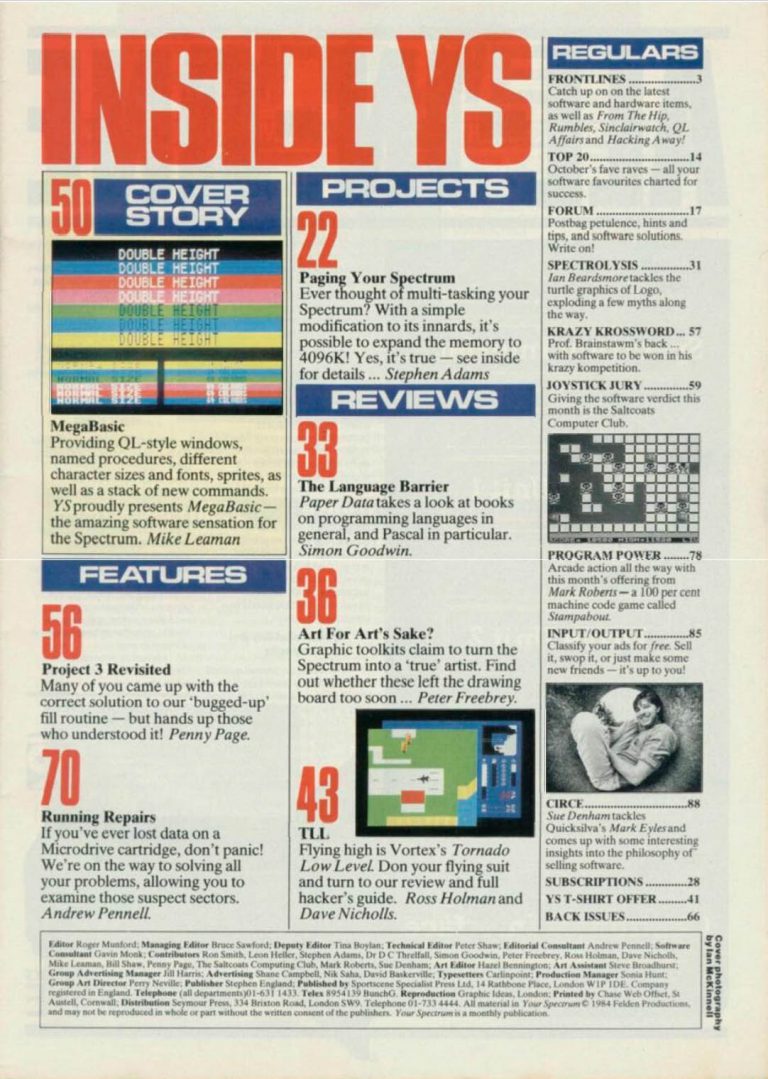 Old Spectrum Mags – Your Spectrum Issue 08 Oct 1984 | Retromash
