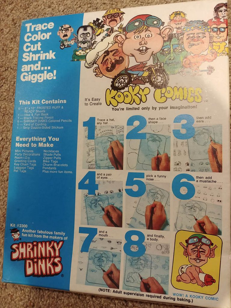 This Shrinky Dinks Kooky Comics set was one of my holy grails that I thought I would never get ...